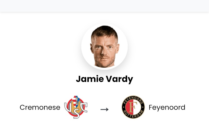 DEAL AFGEROND: Feyenoord scoort een verbluffende slag: Jamie Vardy ...